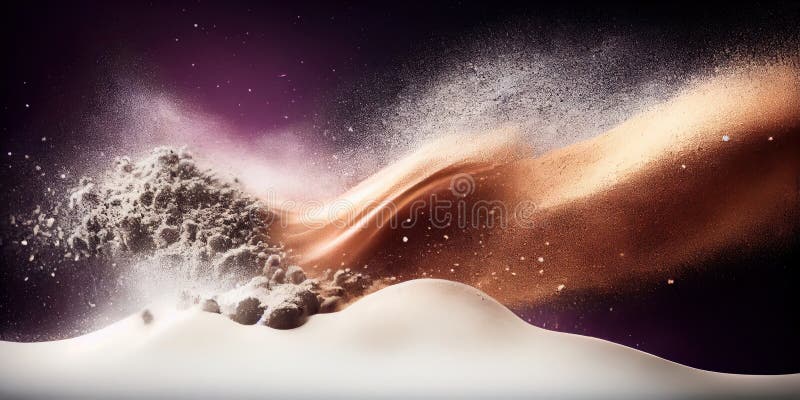 Beige and White Powder Explosion Abstract Background. Stock ...