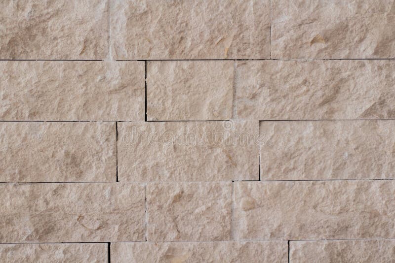 Beige White Stone Brick Wall Detail Stock Image - Image of textured ...