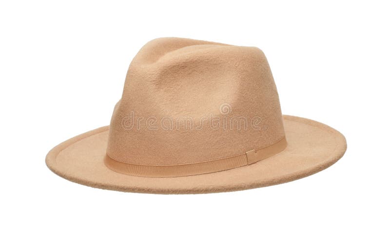 Beige Wide Brimmed Felt Hat Stock Image - Image of brimmed, classic ...
