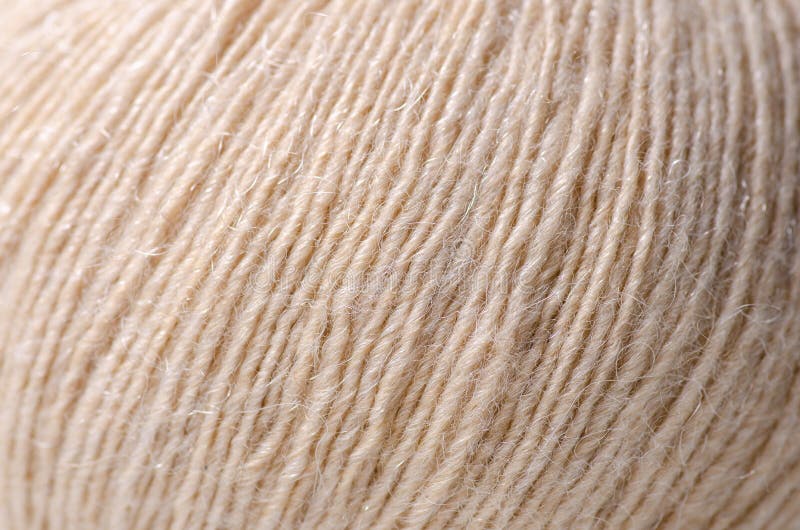 Beige wool thread macro stock photo. Image of material - 129293944