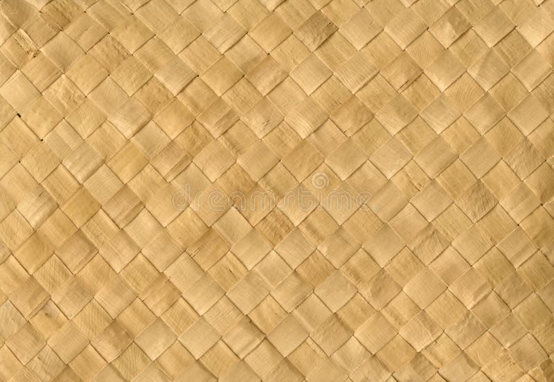 Beige Woven Bamboo Mat Texture. Horizontal Background Stock Image ...