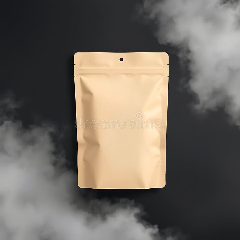 Beige Ziplock Packaging Mockup for Food Products Stock Illustration ...