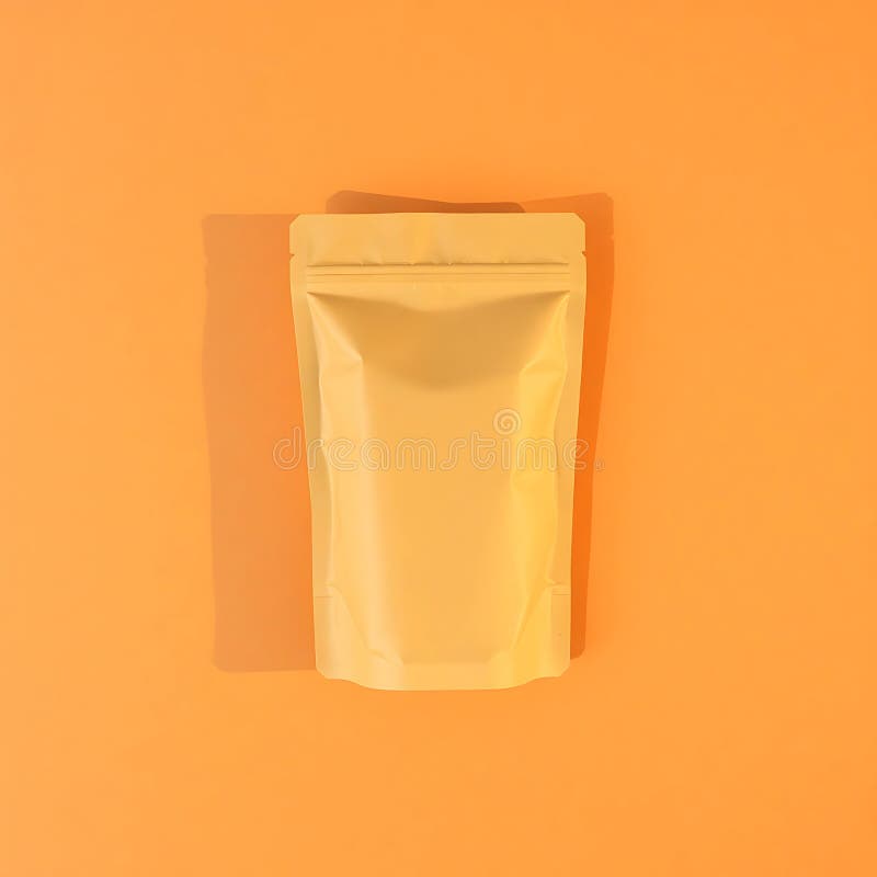 Beige Ziplock Packaging Mockup for Food Products Stock Illustration ...