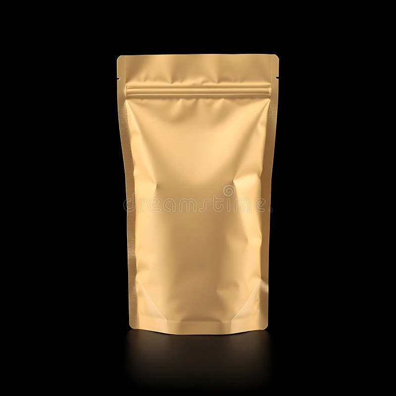 Beige Ziplock Packaging Mockup for Food Products Stock Illustration ...