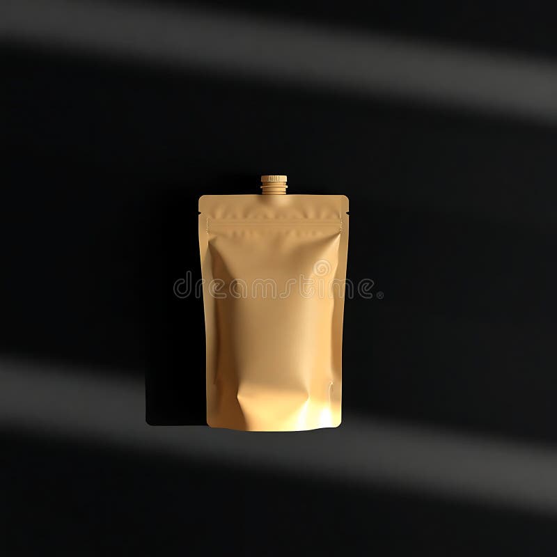 Beige Ziplock Packaging Mockup for Food Products Stock Illustration ...