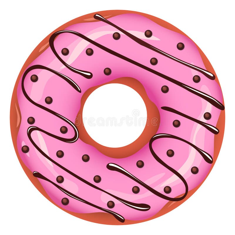 Beignet de vecteur illustration de vecteur. Illustration du gâteau ...