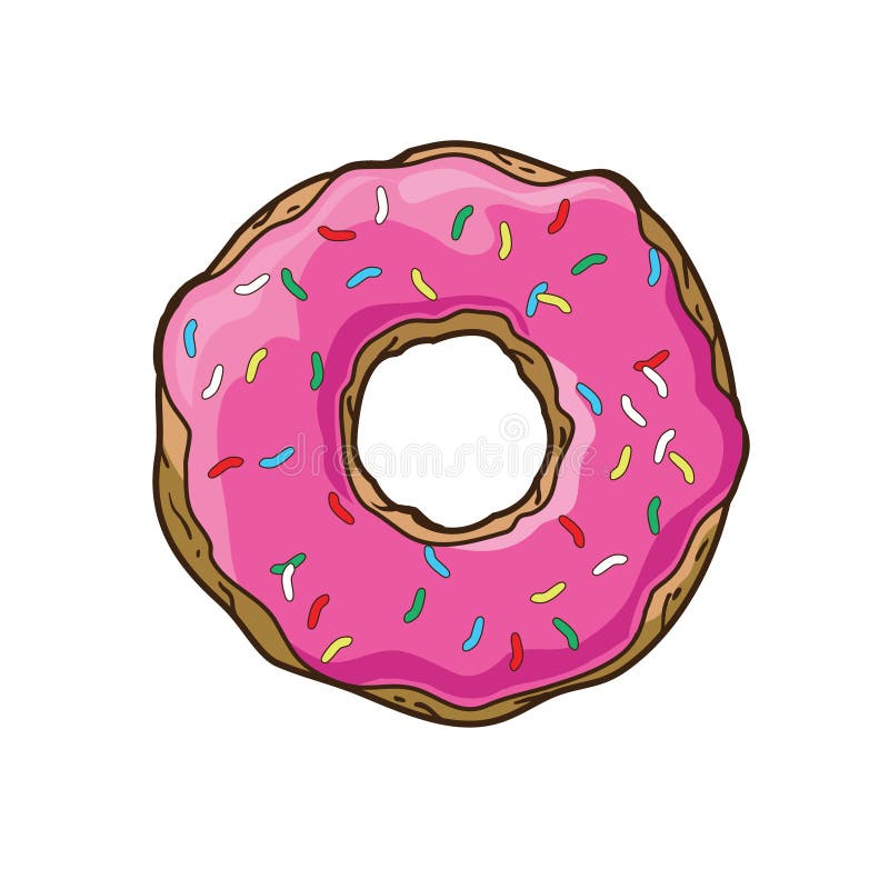 Beignet De Vecteur Isololated Sur Le Fond Blanc Illustration de Vecteur ...