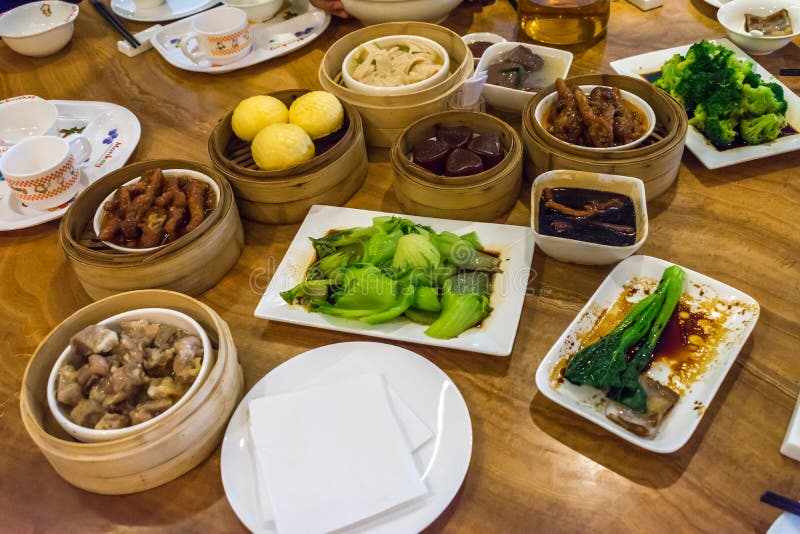 Beihai, China - July 20, 2019: View of a Dim Sum Breakfast in Southern ...