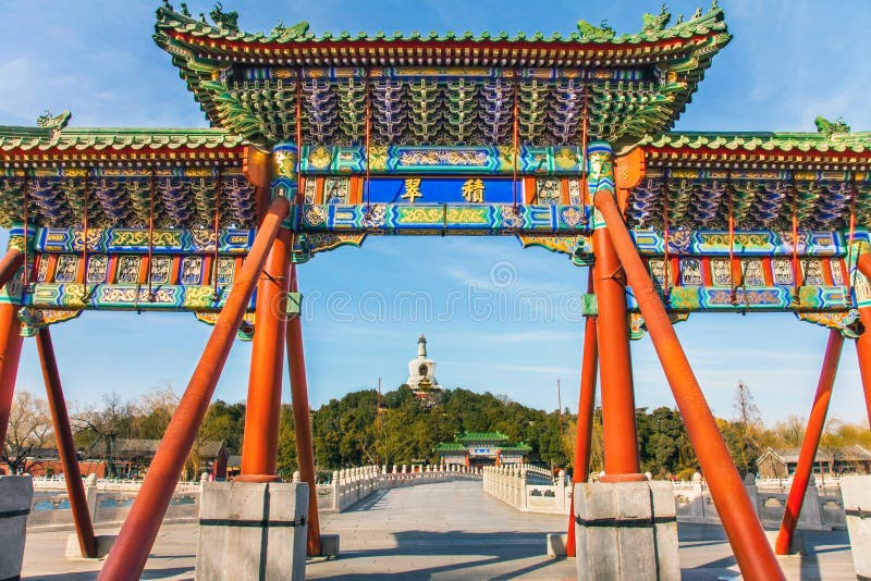In the Beihai Park in Beijing Stock Image - Image of imperial ...