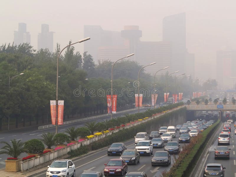 Beijing Air Pollution editorial stock photo. Image of dust - 34205703