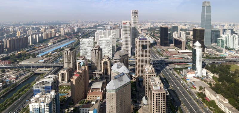 Beijing CBD Building Skyscraper Skyline Editorial Photo - Image of ...