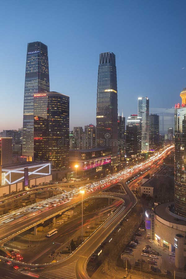 Beijing CBD Skyline stock photo. Image of office, modern - 146769622