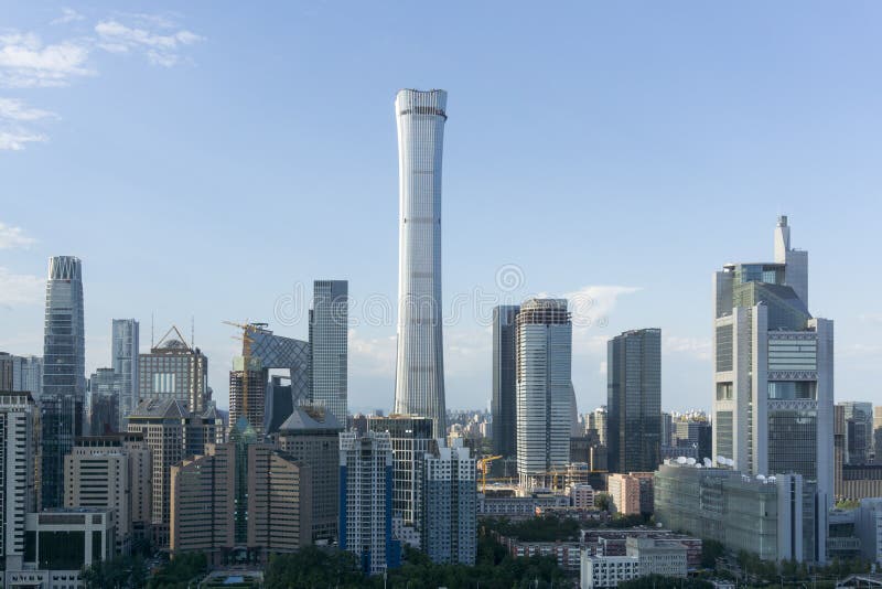 China Beijing CBD Office Building Editorial Image - Image of estate ...