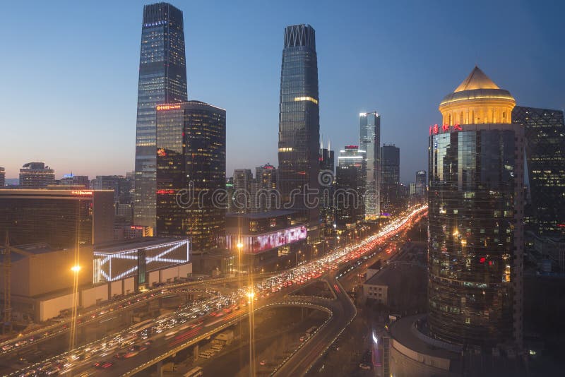 Beijing CBD Skyline stock photo. Image of modern, landmark - 146769590