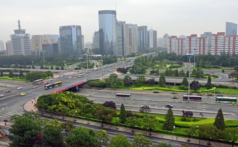 Beijing center editorial photo. Image of intersection - 22510171