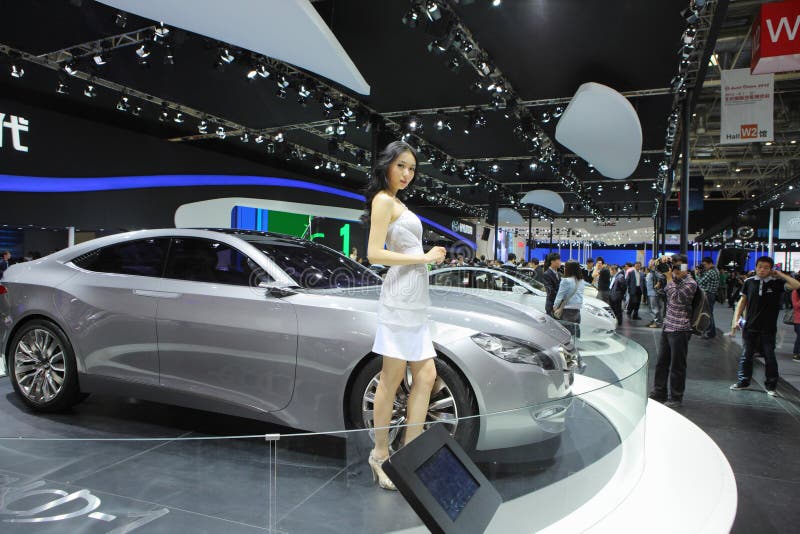Beijing China April 27,female Model in Auto Show Editorial Stock Image ...