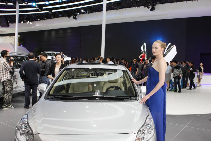 Beijing China April 27,female Model in Auto Show Editorial Photo ...