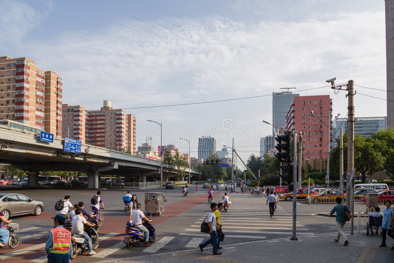 Beijing, China. Highway in Downtown - 7 Editorial Photo - Image of ...