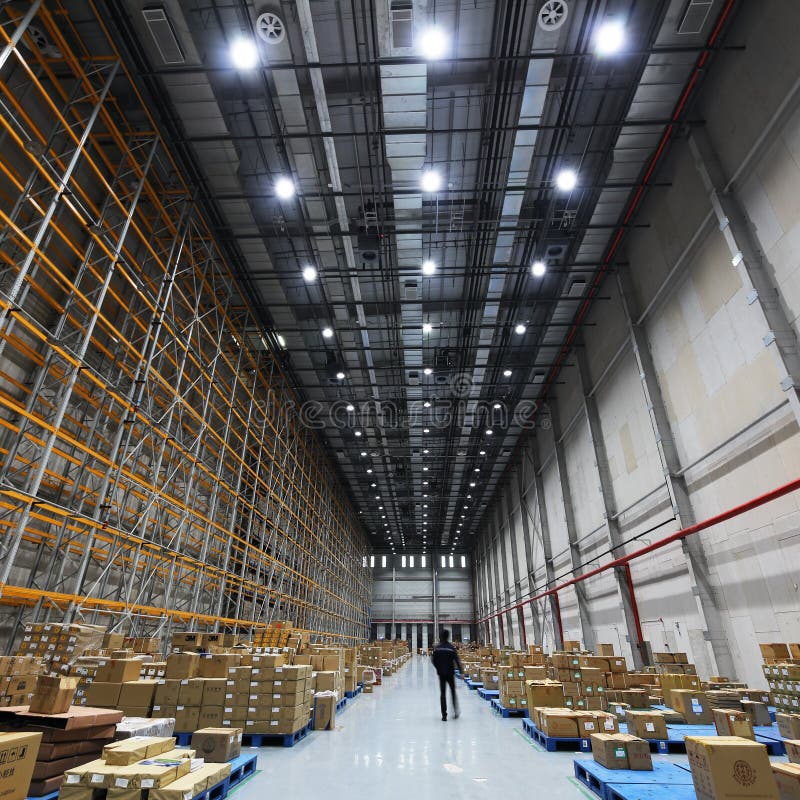 BEIJING, CHINA - JUNE 03, 2019: Modern Automation of Warehouse ...