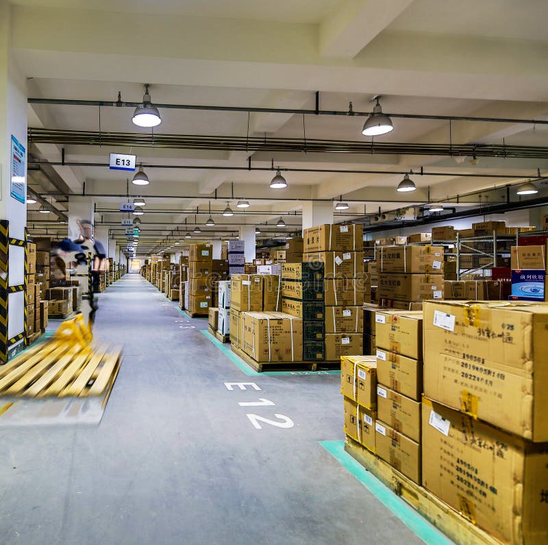 BEIJING, CHINA - JUNE 03, 2019: Modern Automation of Warehouse ...