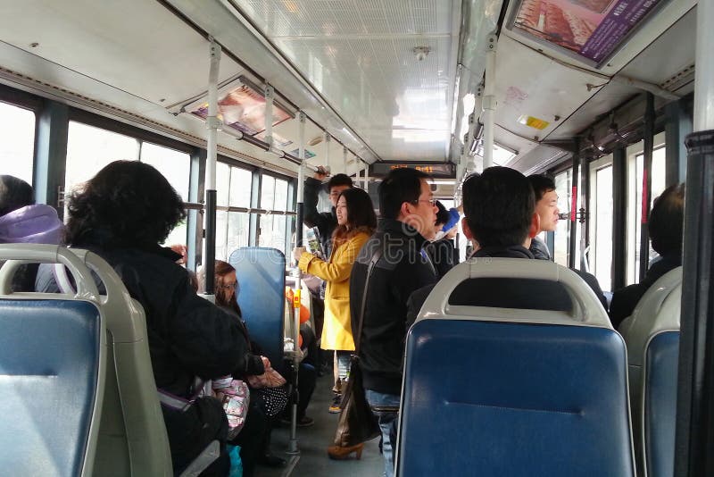 Many People in Overcrowded Bus Editorial Photo - Image of busy ...