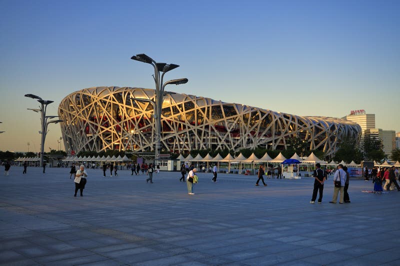 Beijing China National Stadium Bird Nest Editorial Photography - Image ...