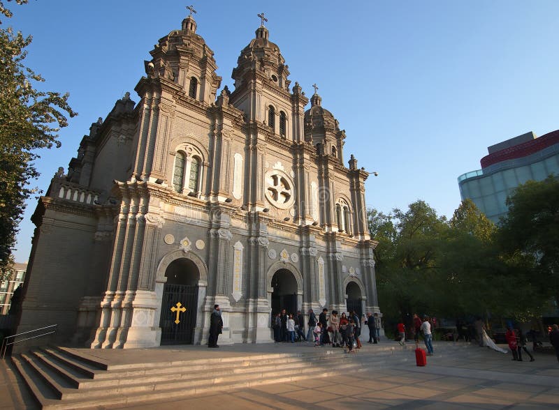 Beijing Church , China stock image. Image of catholicism - 36212529