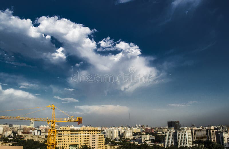 Beijing City Scene before Rain Editorial Photo - Image of building ...
