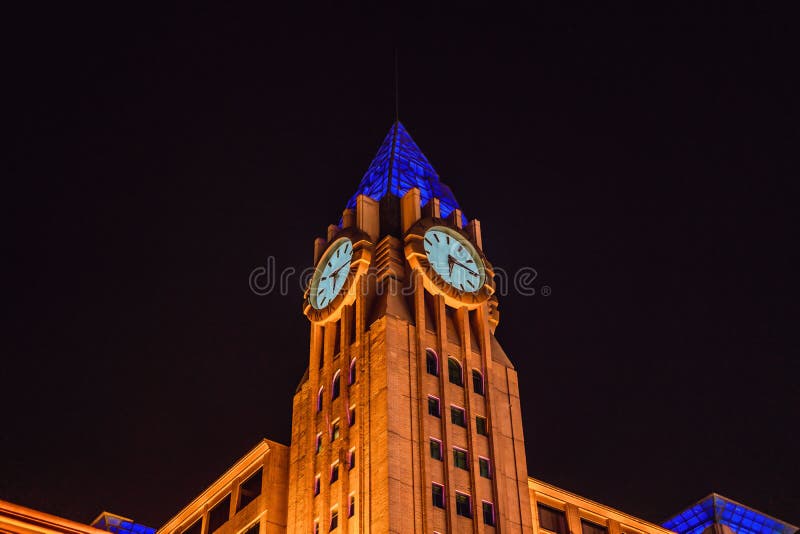Beijing Clock Tower. Tourist Streets of Beijing Stock Photo - Image of ...