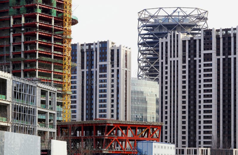 Beijing Construction stock photo. Image of tower, apartment - 38334156