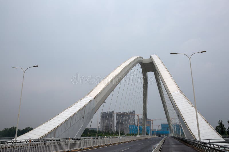 Beijing Future Science Bridge Editorial Stock Photo - Image of building ...