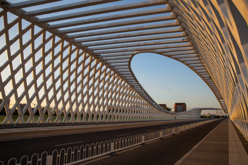 Beijing Future Science City Bridge Stock Photo - Image of construction ...