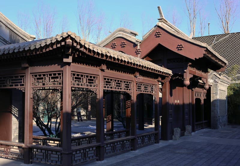 Beijing Garden in Alley stock image. Image of hutong - 28441837