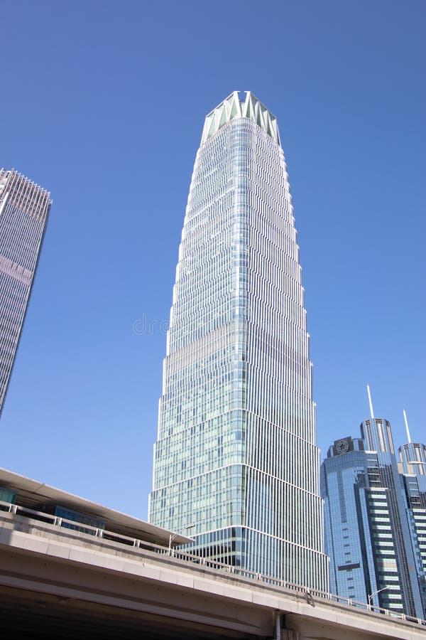 Beijing Guomao Commercial Building Under the Blue Sky Editorial Image ...