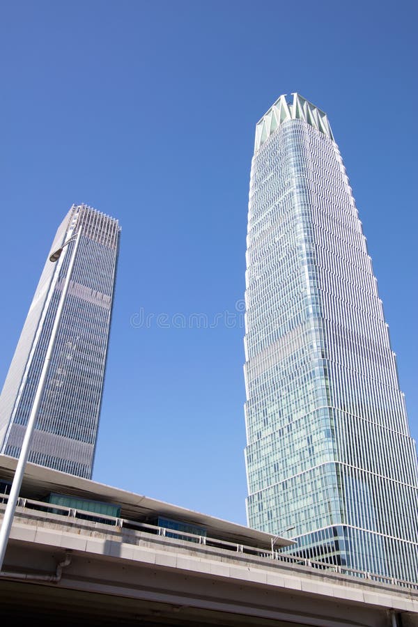 Beijing Guomao Commercial Building Under the Blue Sky Editorial Image ...