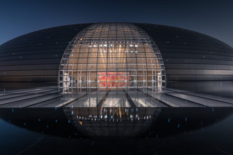 Beijing National Grand Theater in Night Editorial Image - Image of ...