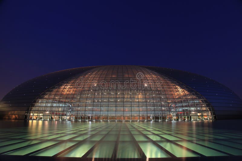 Beijing National Grand Theater Stock Image - Image of cityscape, high ...