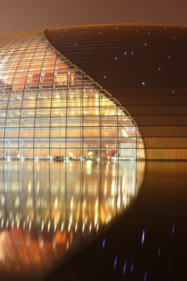 Beijing National Opera House Stock Photo - Image of showplace, water ...