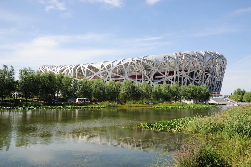 Beijing National Stadium editorial stock image. Image of birds - 25466064