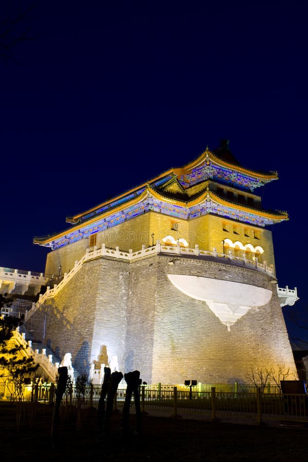 Beijing night stock photo. Image of building, historic - 12542830