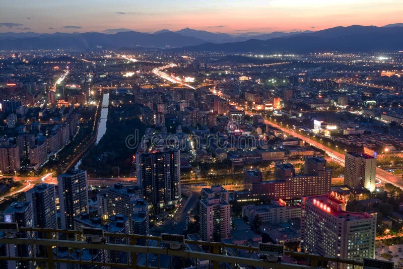 Modern Chinese City of Xining Stock Image - Image of urbanization ...