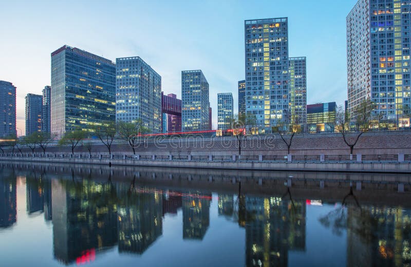 Beijing night scenery stock photo. Image of asia, desktop - 43456162