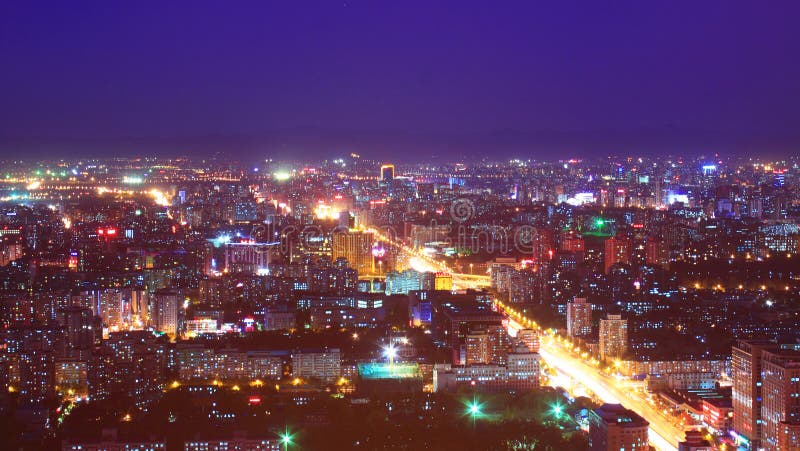 Beijing night scenery stock image. Image of financial - 36114049