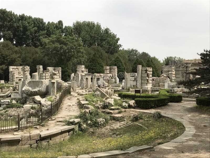 Ruins of china stock photo. Image of path, beijing, trees - 126241078