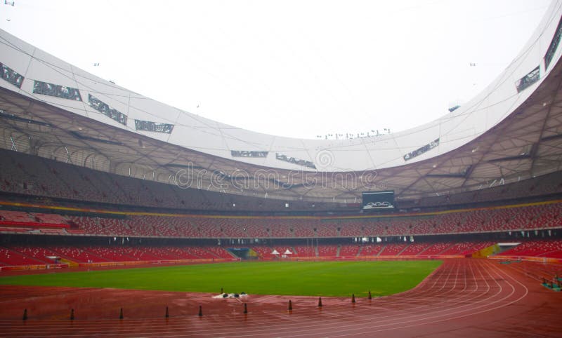 Beijing Olympic Stadium with Empty Stands Stock Photo - Image of space ...
