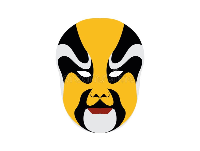 Beijing Opera Mask of Ancient People Stock Illustration - Illustration ...