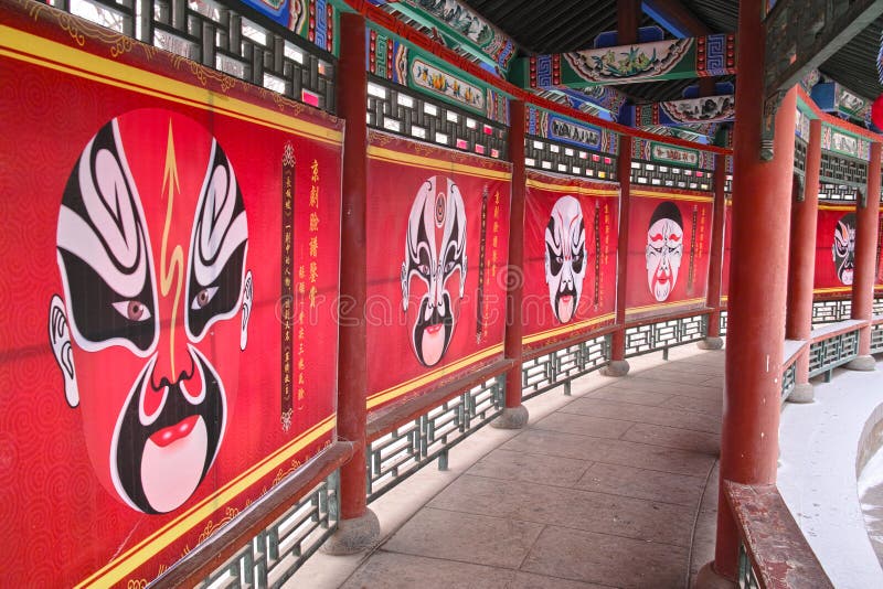 Beijing Opera Mask Corridor Editorial Stock Photo - Image of gallery ...