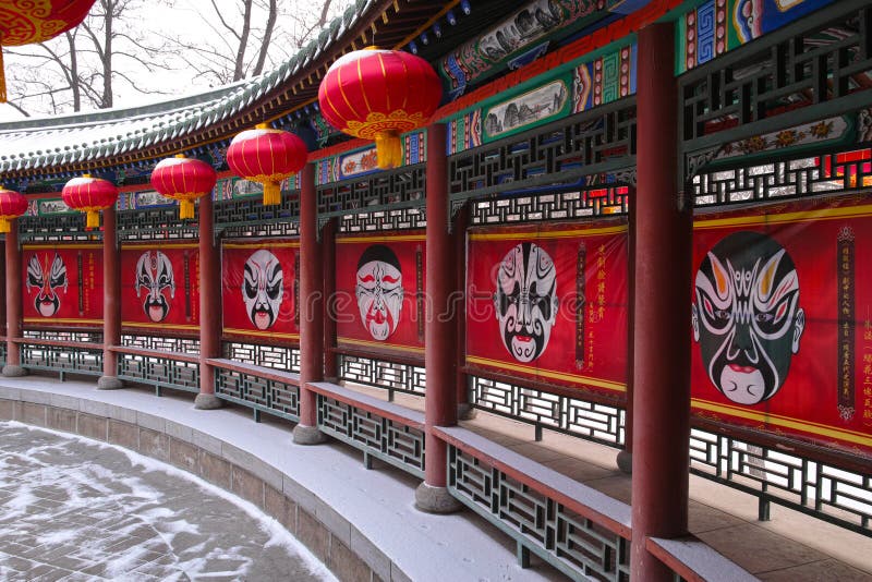 Beijing Opera Mask Corridor Editorial Stock Photo - Image of outdoor ...