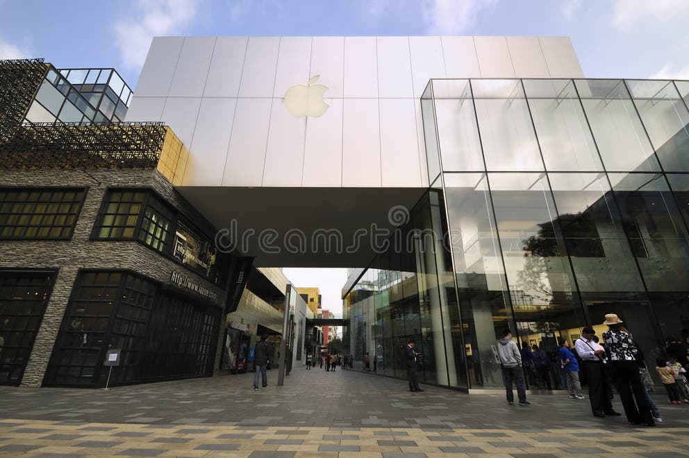 Beijing Shopping-Apple Flagship Store Editorial Image - Image of ...