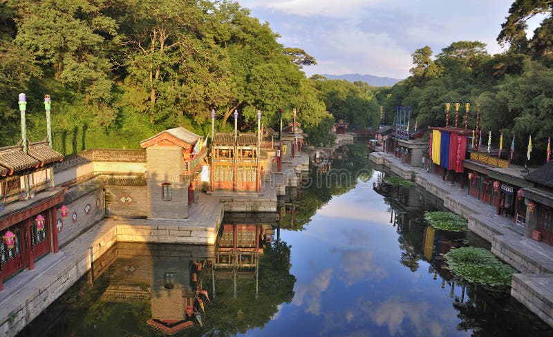 Beijing,summer Palace,SuZou Street Stock Photo - Image of river, lake ...